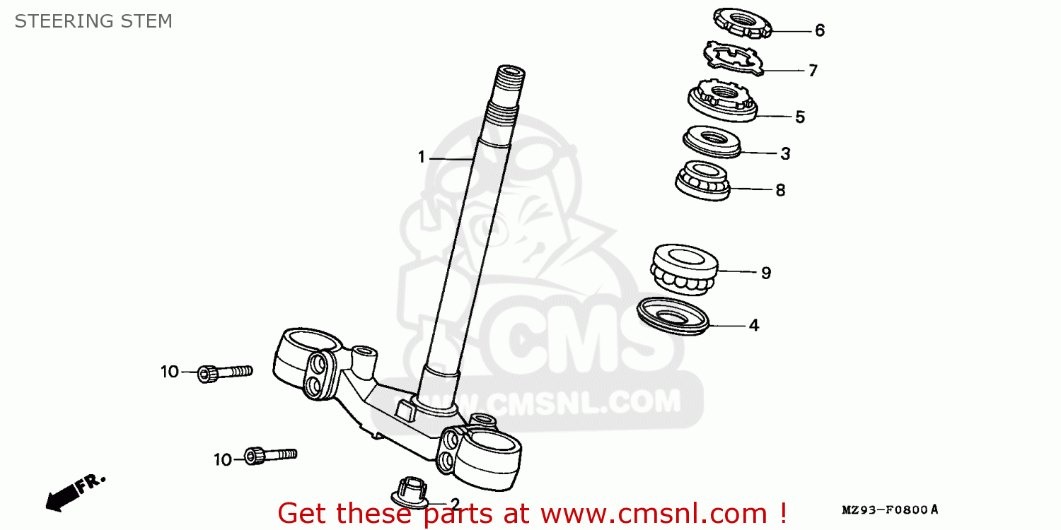 53200MAJE40: Stem Comp,strg Honda - buy the 53200-MAJ-E40 at CMSNL