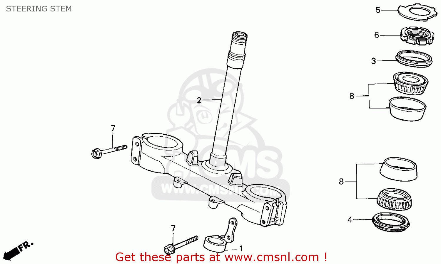 53200KT1770: Stem Comp.,steeri Honda - buy the 53200-KT1-770 at CMSNL