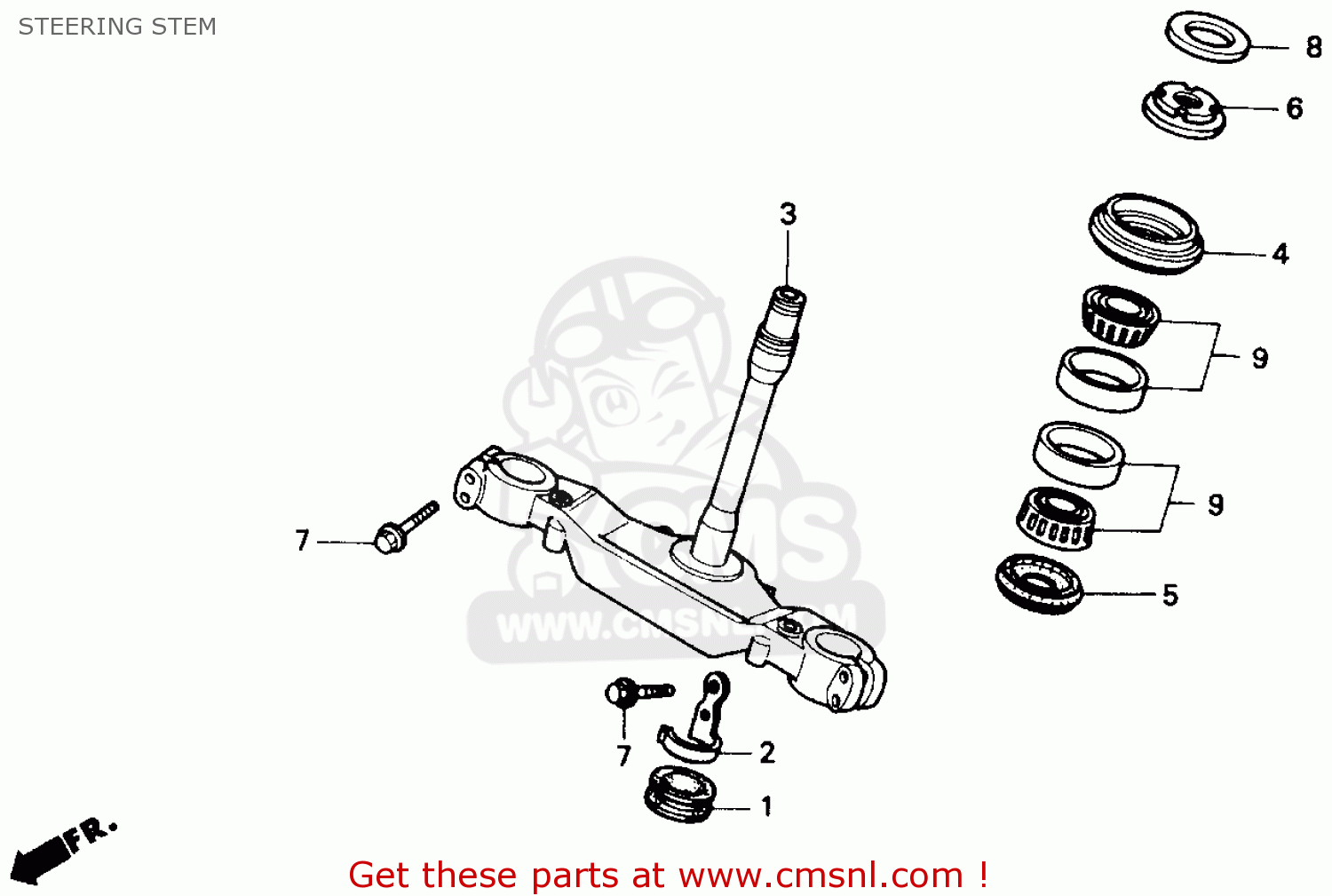 53200HA2000: Stem Comp.,strg Honda - buy the 53200-HA2-000 at CMSNL