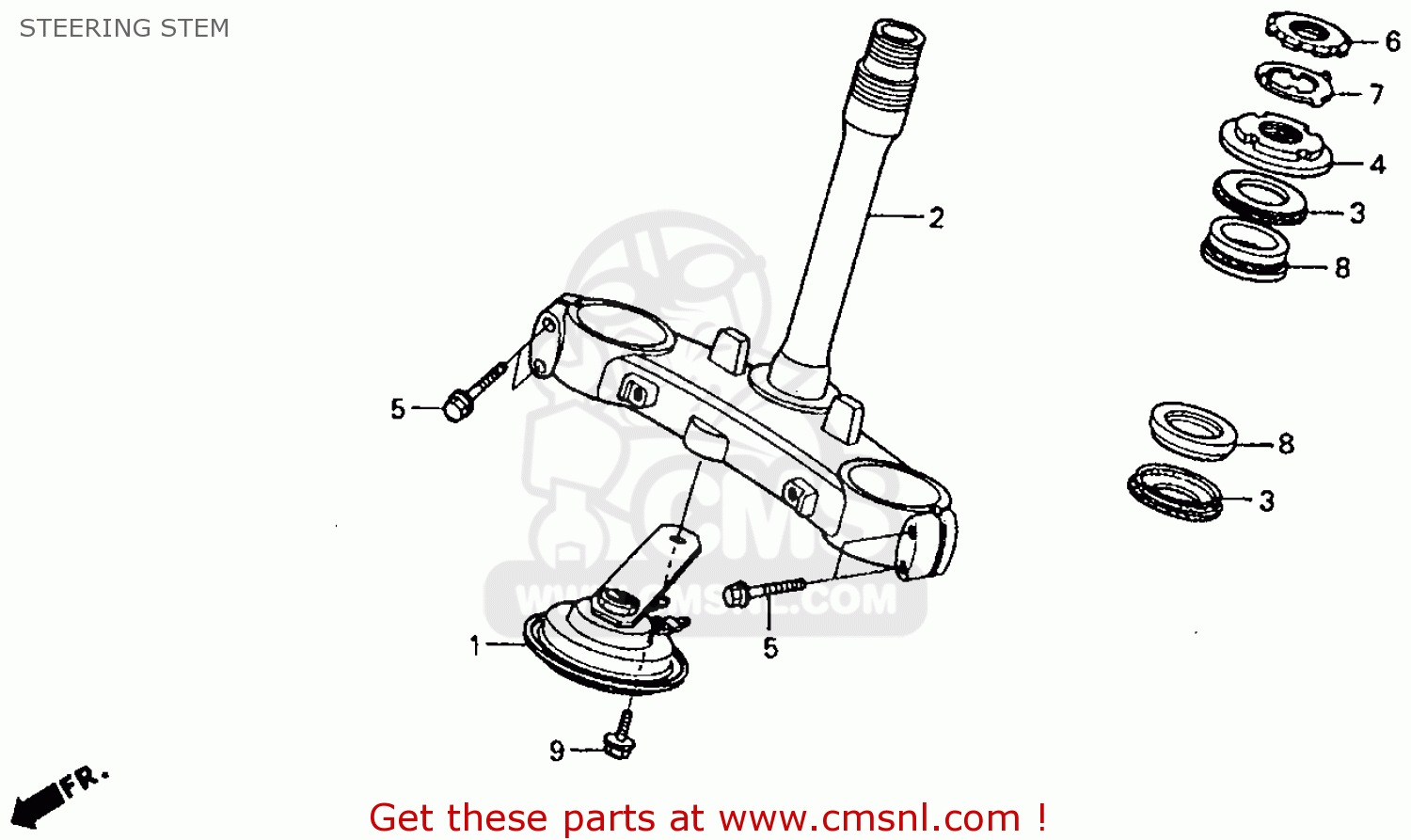53200MW4000: Stem Comp,strg. Honda - buy the 53200-MW4-000 at CMSNL