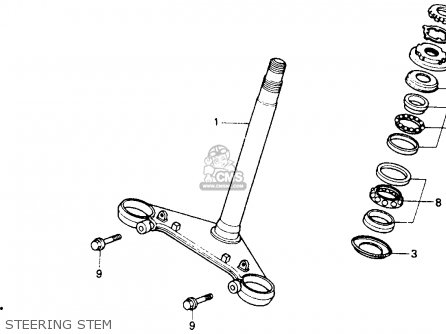 STEM COMP.,STRG. for NT400 BROS 1988 (J) JAPAN NC25-100 - order at CMSNL