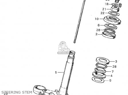 53020286000A: Stem Comp., Set, Steering Honda - buy the 53020-286-000A ...