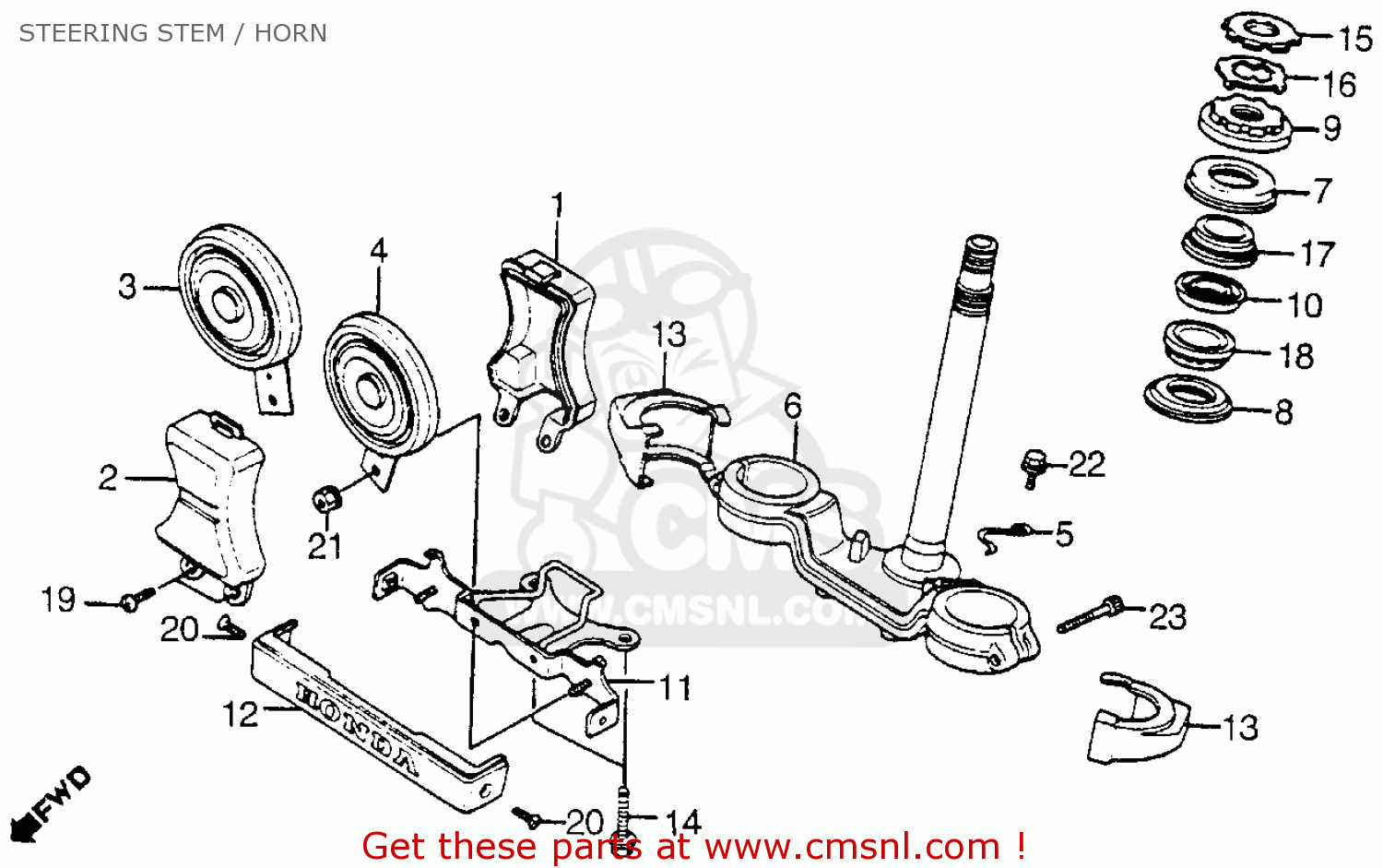53200MG8000: Stem Comp,strg Honda - buy the 53200-MG8-000 at CMSNL
