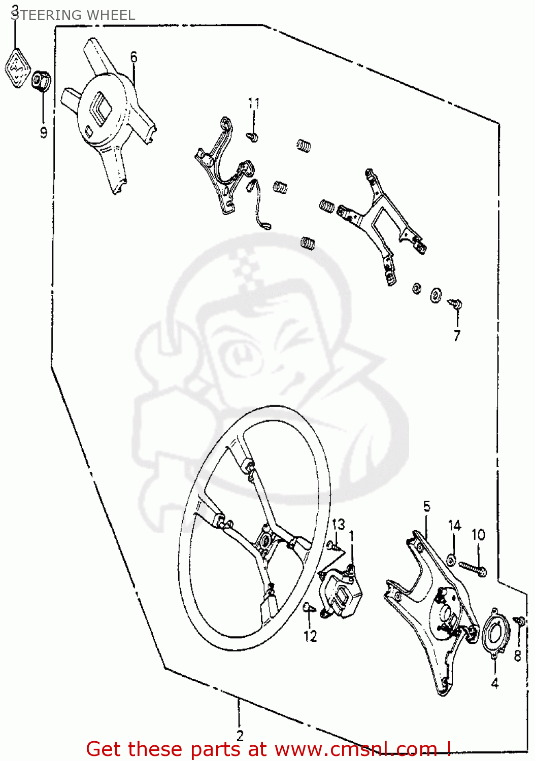 53141SA5922ZC: Pad, Horn *b32l* Honda - buy the 53141-SA5-922ZC at CMSNL