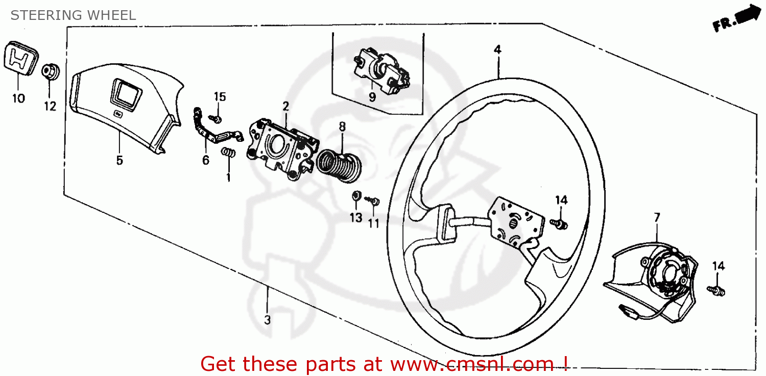 78510SH3A94ZA: Wheel, Strg *nh1l* Honda - buy the 78510-SH3-A94ZA at CMSNL