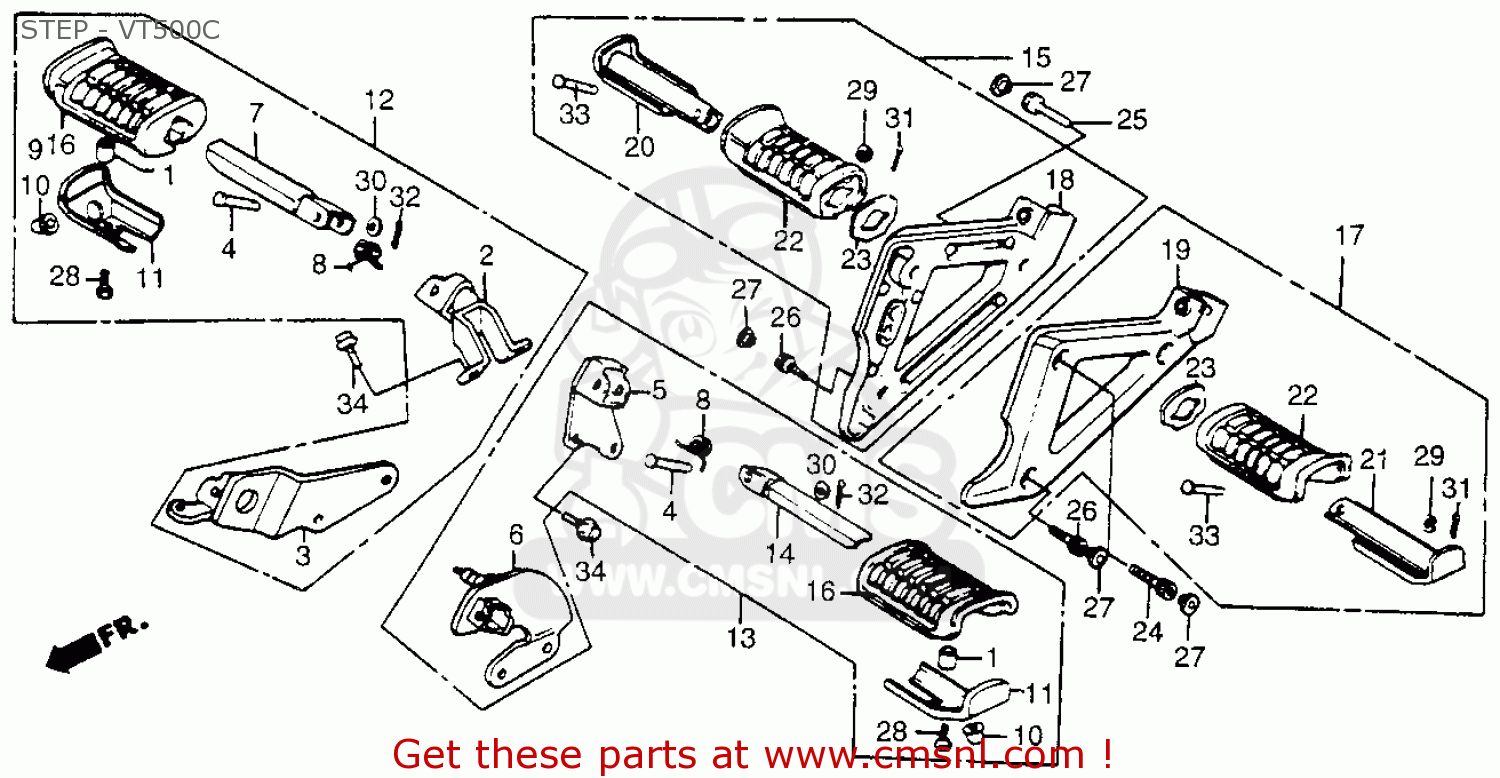 50600MF5750: Holder,r Step Honda - buy the 50600-MF5-750 at CMSNL