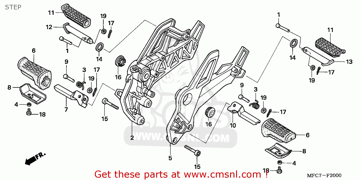 50615MFC641: Holder,r Step Honda - buy the 50615-MFC-641 at CMSNL