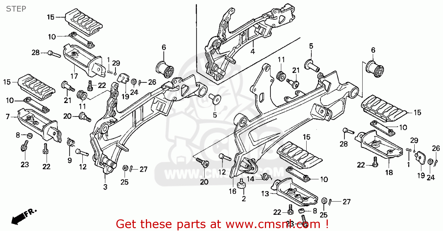 HOLDER R STEP for ST1100P PANEUROPEAN 1996 (T) ENGLAND / MKH - order at ...