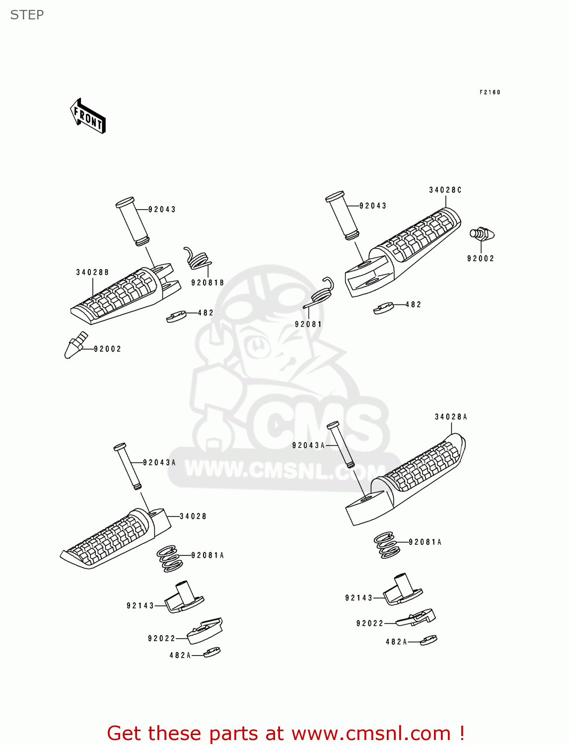 920431433: Pin Kawasaki - buy the 92043-1433 at CMSNL