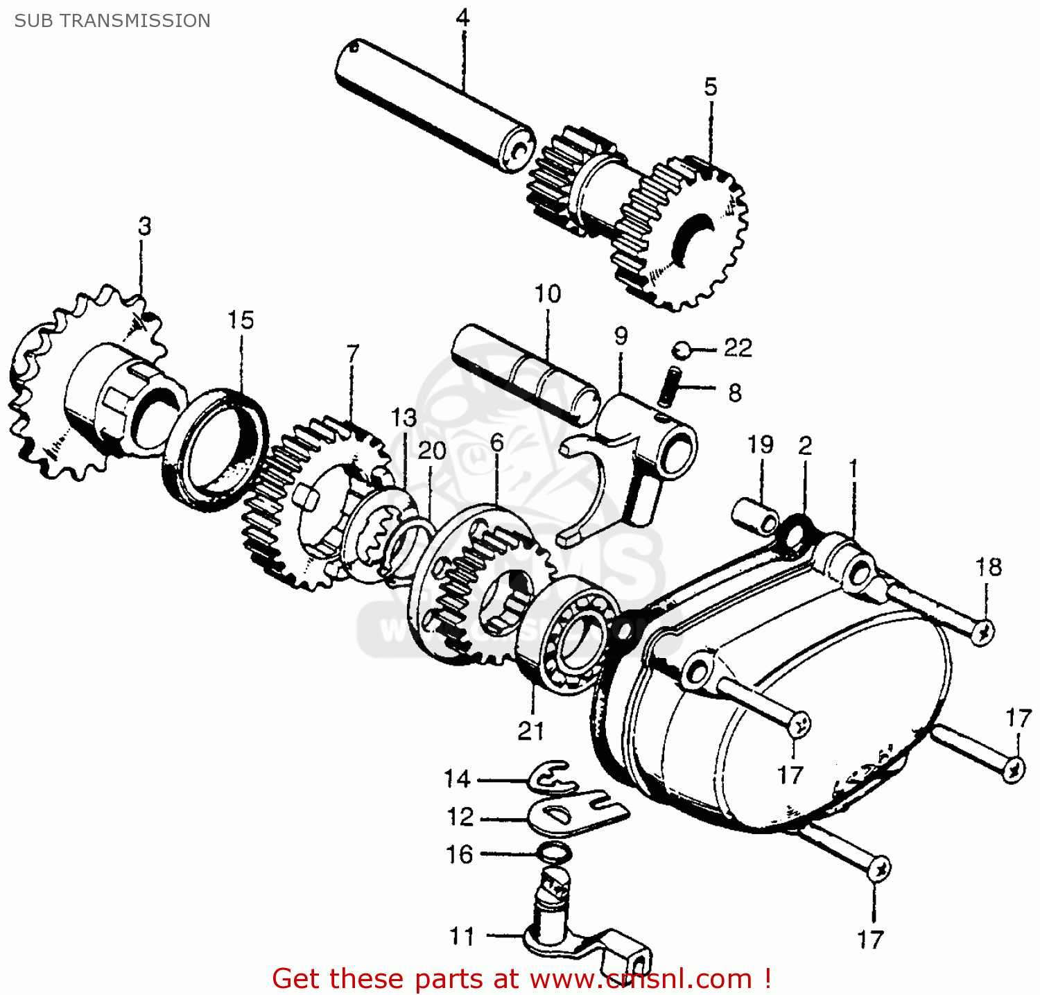 GASKET,SUBMISSION for CT90 TRAIL 1969 K1 USA - order at CMSNL
