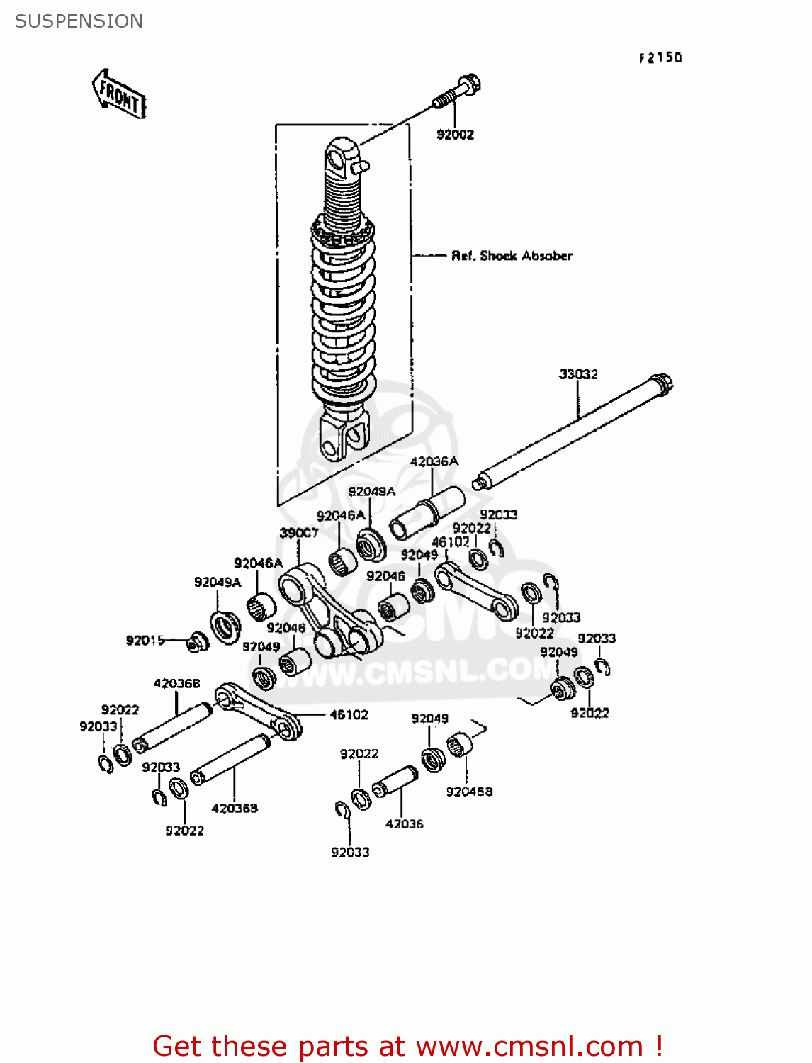 461021115: Rod,uni Trak Kawasaki - buy the 46102-1115 at CMSNL