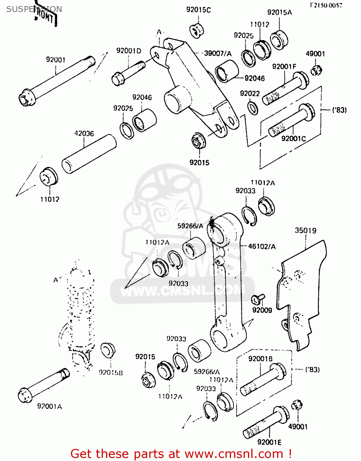 461021138: Rod, Uni Trak Kawasaki - buy the 46102-1138 at CMSNL