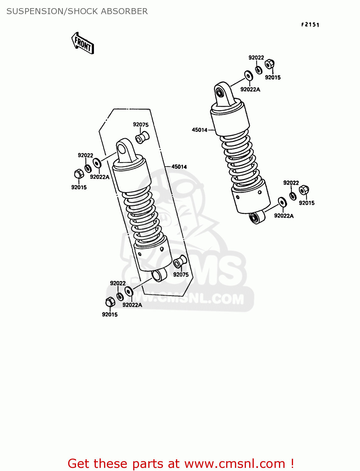 450141414: Shockabsorber Kawasaki - buy the 45014-1414 at CMSNL