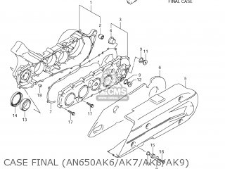 Suzuki Suzuki AN650 BURGMAN 2009 (K9) USA (E03) parts lists and schematics