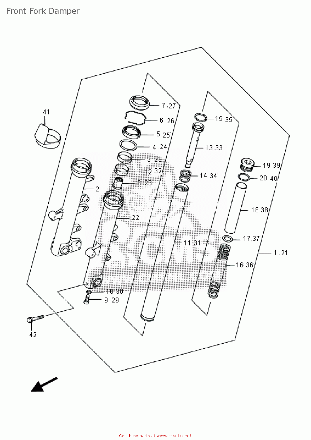 Suzuki AN650Z BURGMAN EXECUTIVE 2016 Front Fork Damper - buy original ...