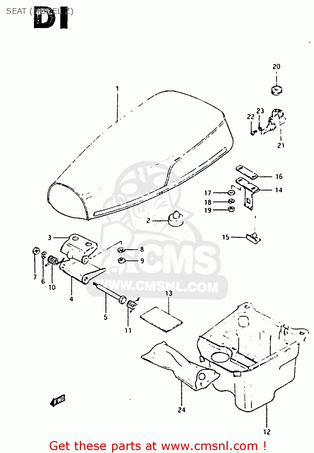 Suzuki CS50 1982 (Z) SEAT (MODEL Z) - buy original SEAT (MODEL Z ...