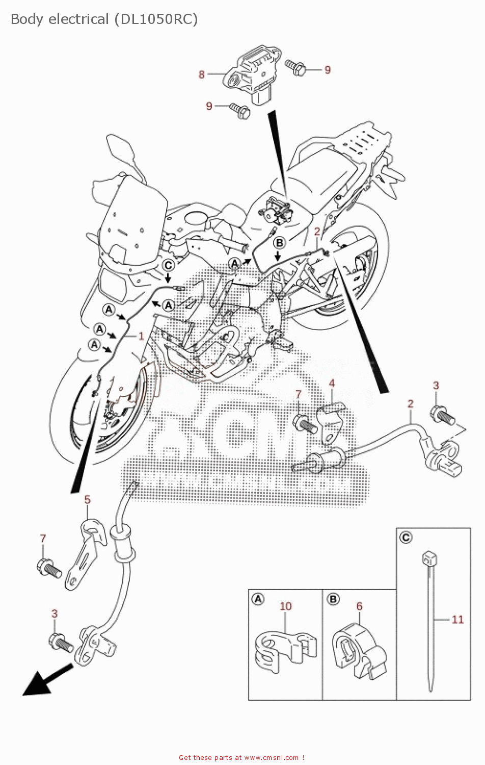 Suzuki DL1050(RC)(RQ) V-STROM 2020 parts lists and schematics