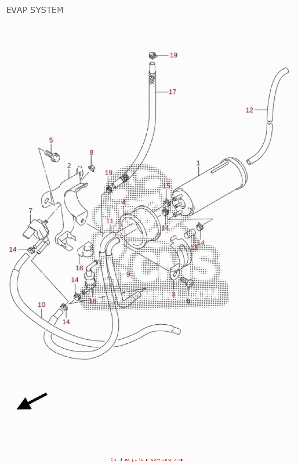 Suzuki DL250(A)(RLZ) V-STROM 2020 EVAP SYSTEM - buy original EVAP ...