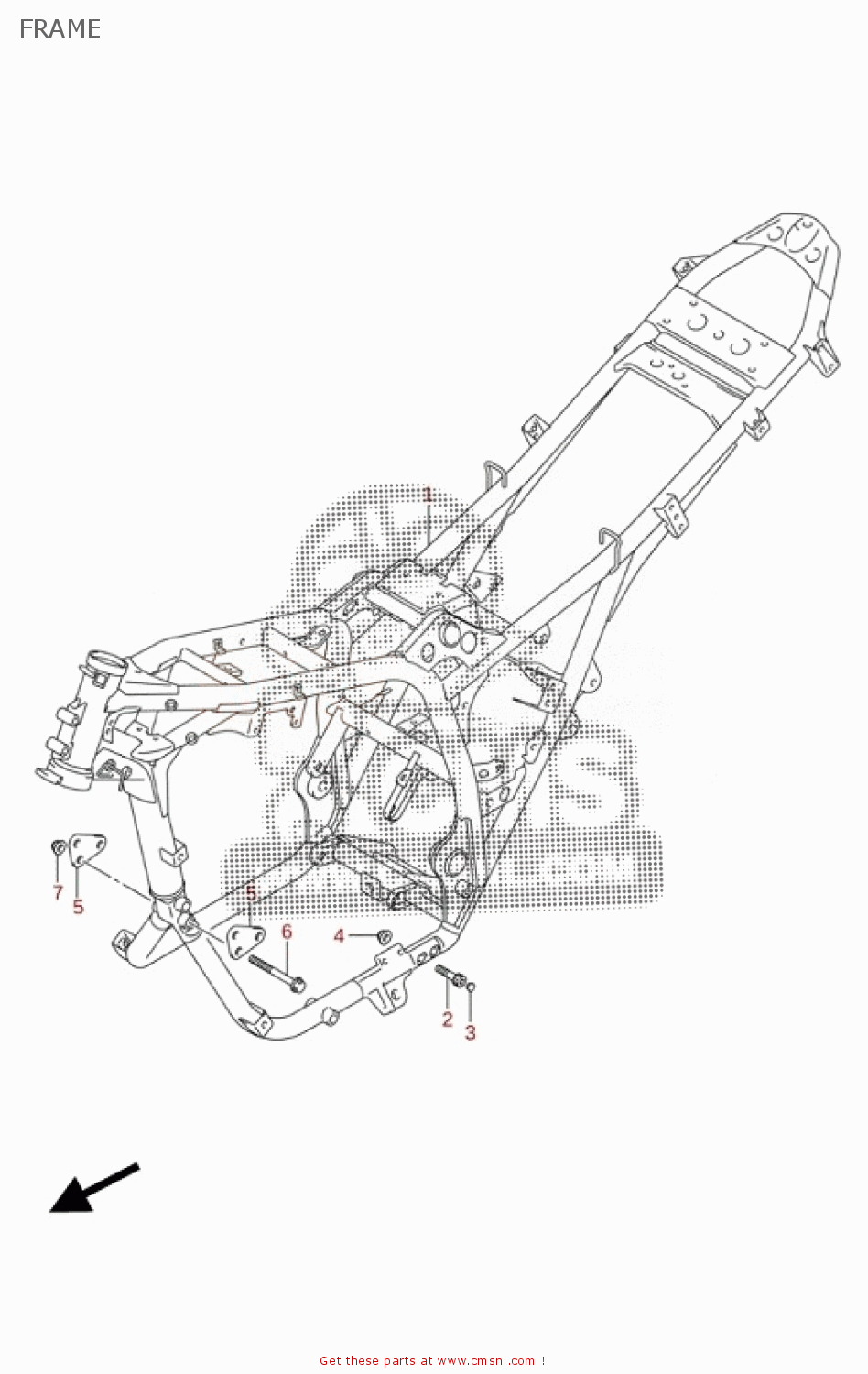 Suzuki DL250(A)(RLZ) V-STROM 2020 FRAME - buy original FRAME spares online