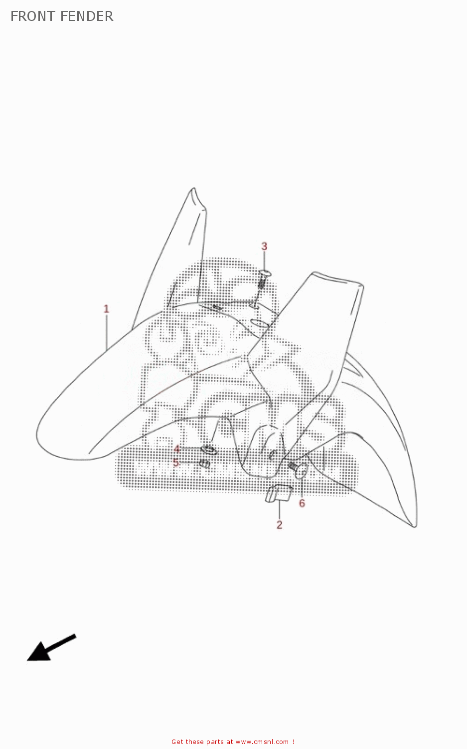 Suzuki DL250(A)(RLZ) V-STROM 2020 FRONT FENDER - buy original FRONT ...