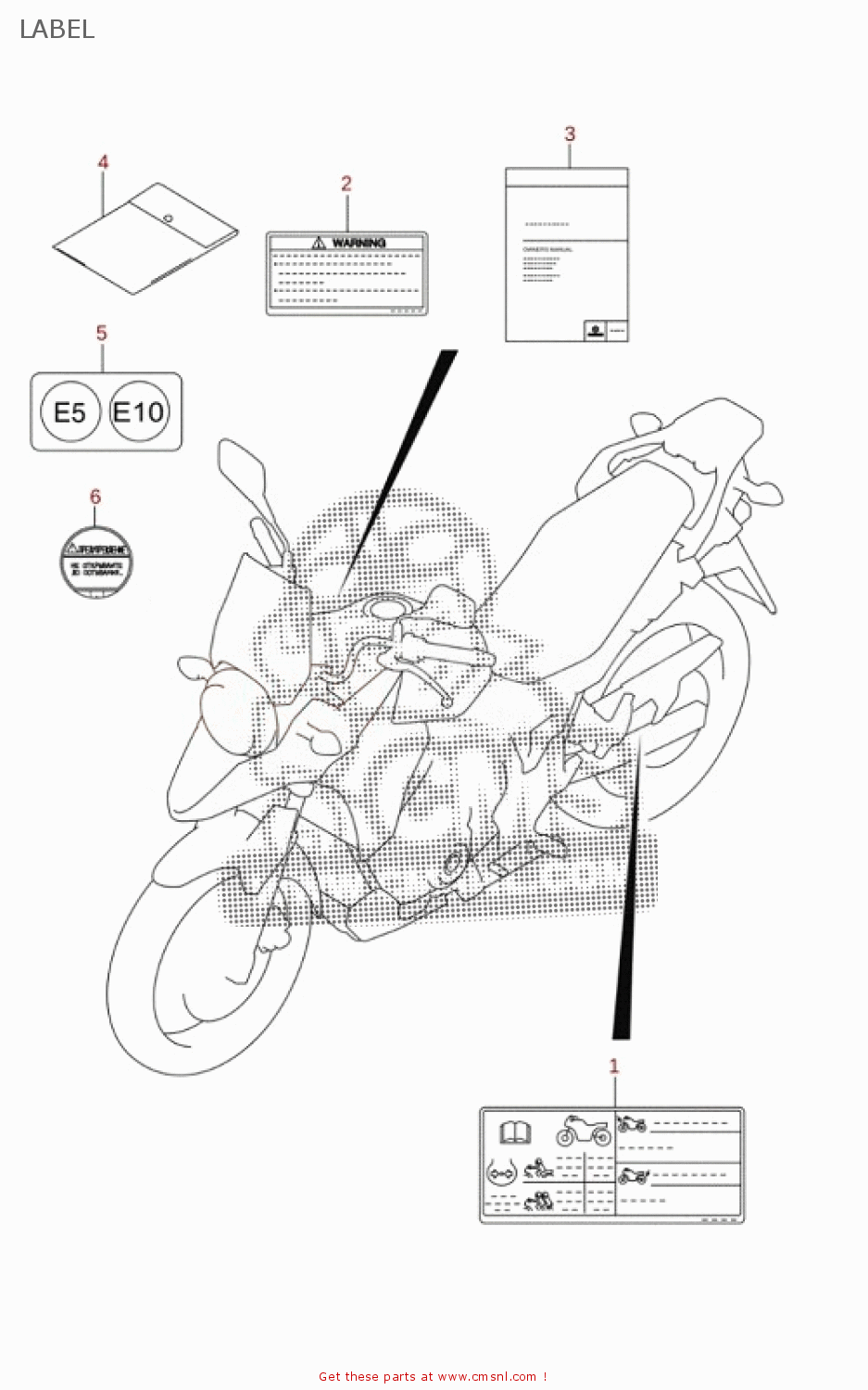 Suzuki DL250(A)(RLZ) V-STROM 2020 LABEL - buy original LABEL spares online