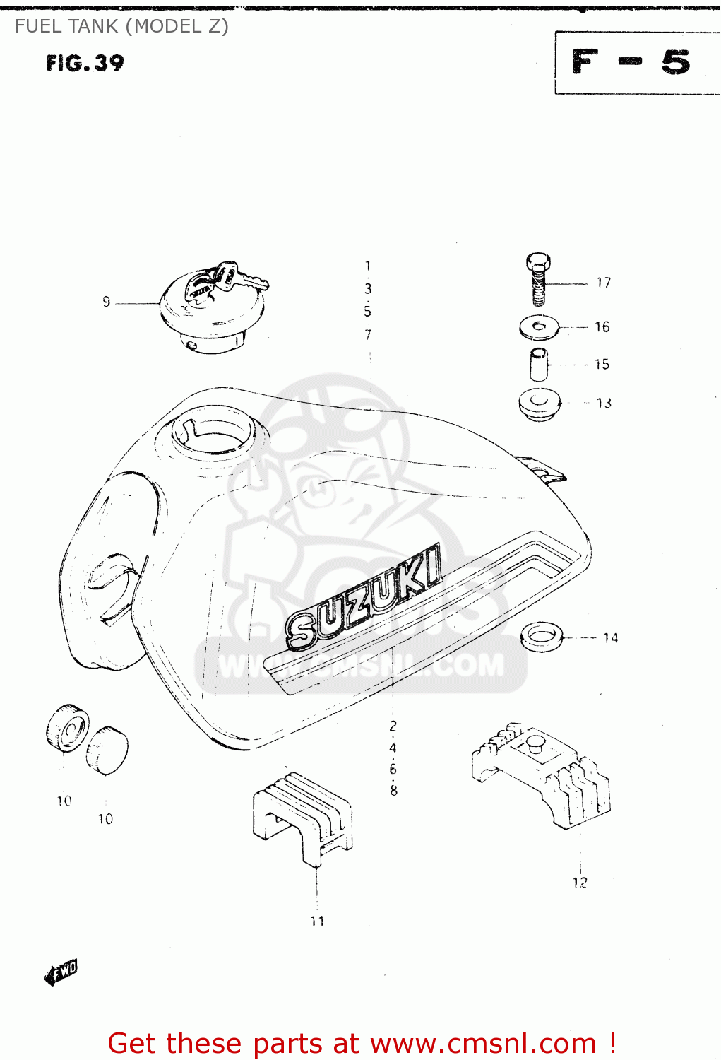 Suzuki DR250S 1983 (D) FUEL TANK (MODEL Z) - buy original FUEL TANK ...