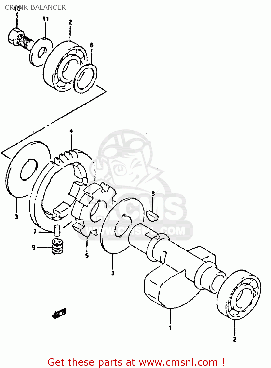 Suzuki DR350 1995 (S) CRANK BALANCER - buy original CRANK BALANCER ...