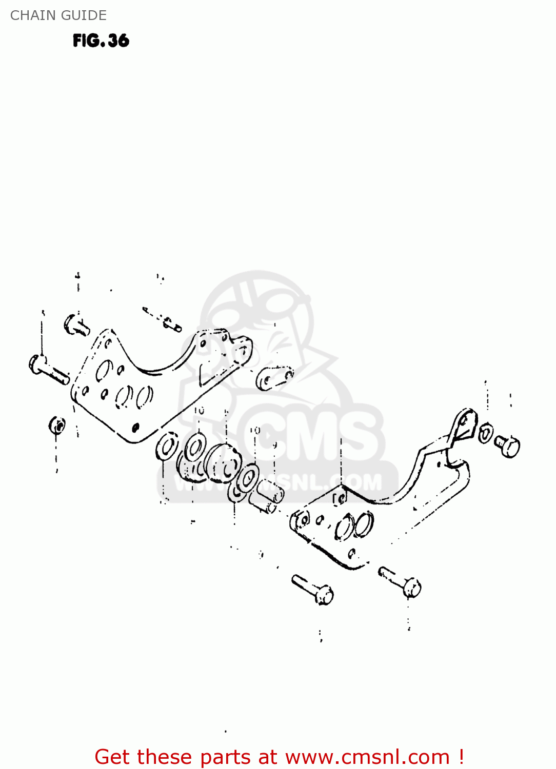 Suzuki DR400 1980 (T) USA (E03) CHAIN GUIDE - buy original CHAIN GUIDE ...