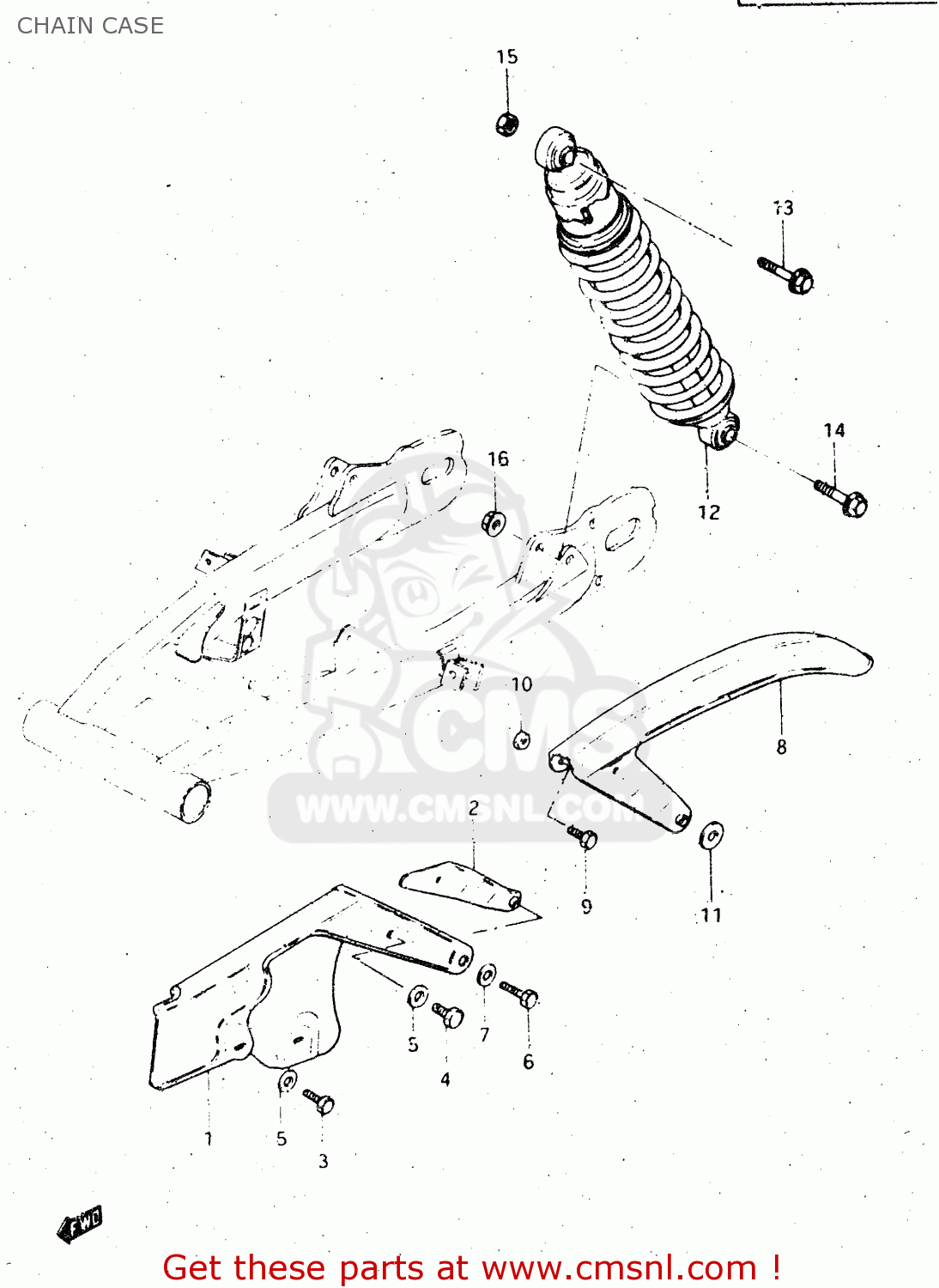 Suzuki DR500S 1984 (E) CHAIN CASE - buy original CHAIN CASE spares online