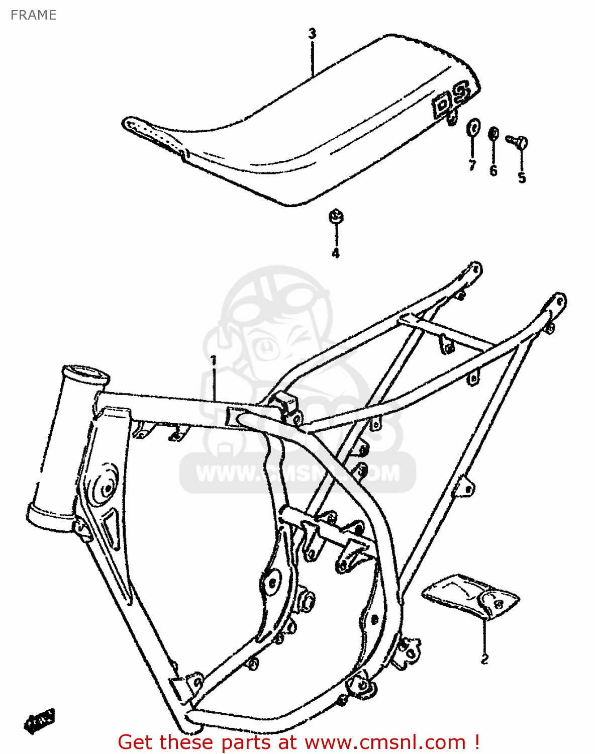 Suzuki DS80 1986 (G) FRAME - buy original FRAME spares online
