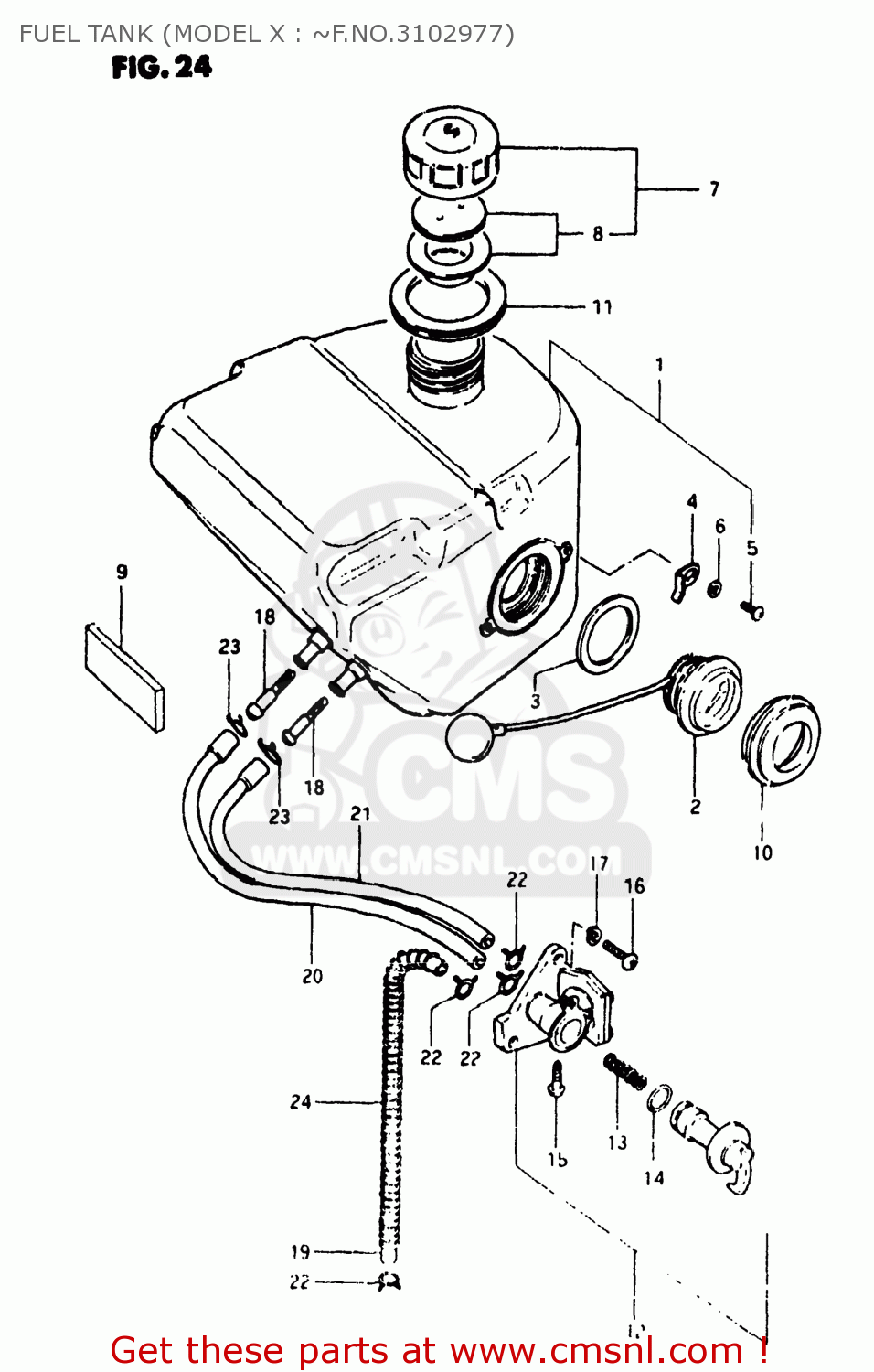 Suzuki FA50 1980 (T) USA (E03) parts lists and schematics