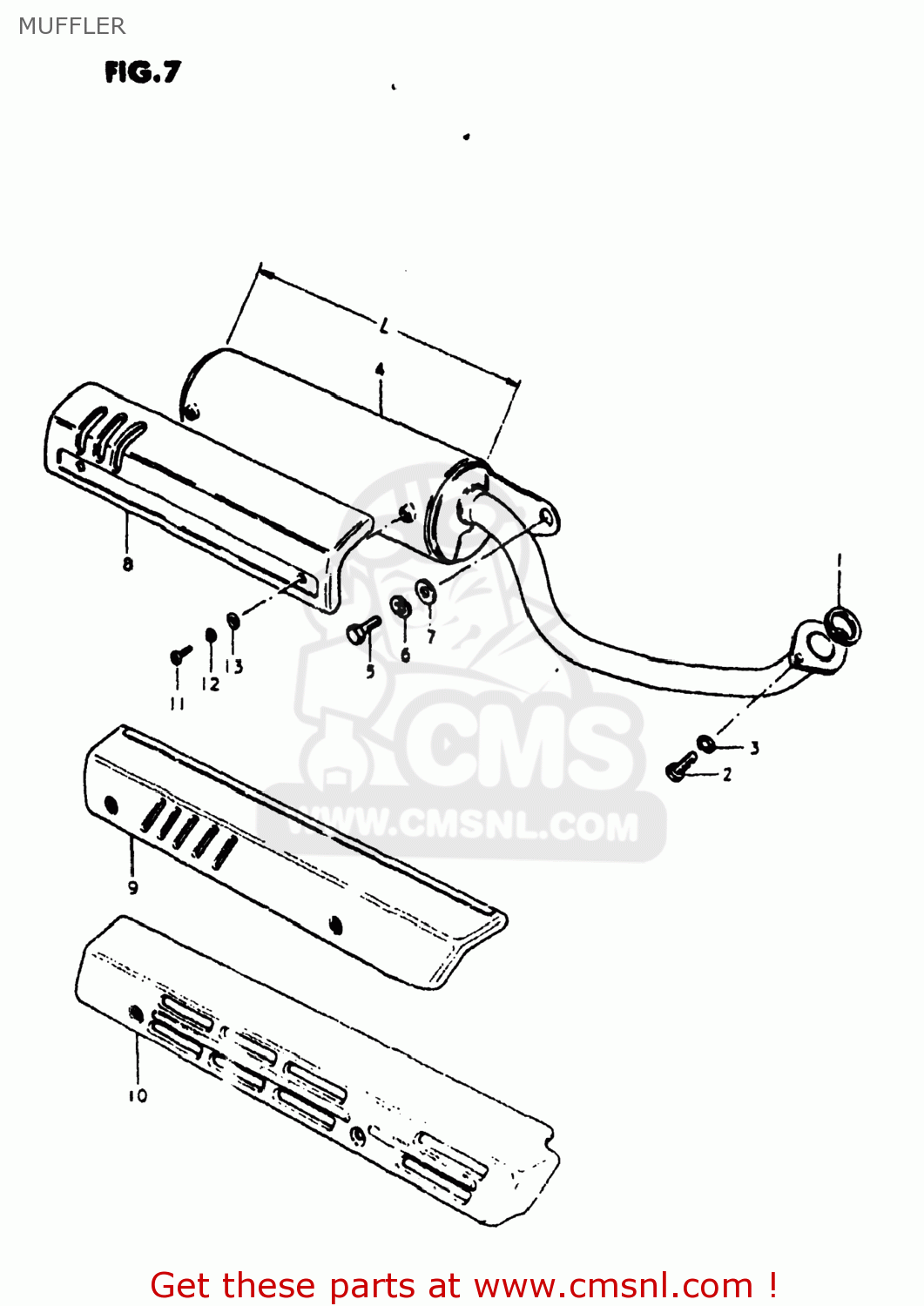 Suzuki FA50 1980 (T) USA (E03) MUFFLER - buy original MUFFLER spares online