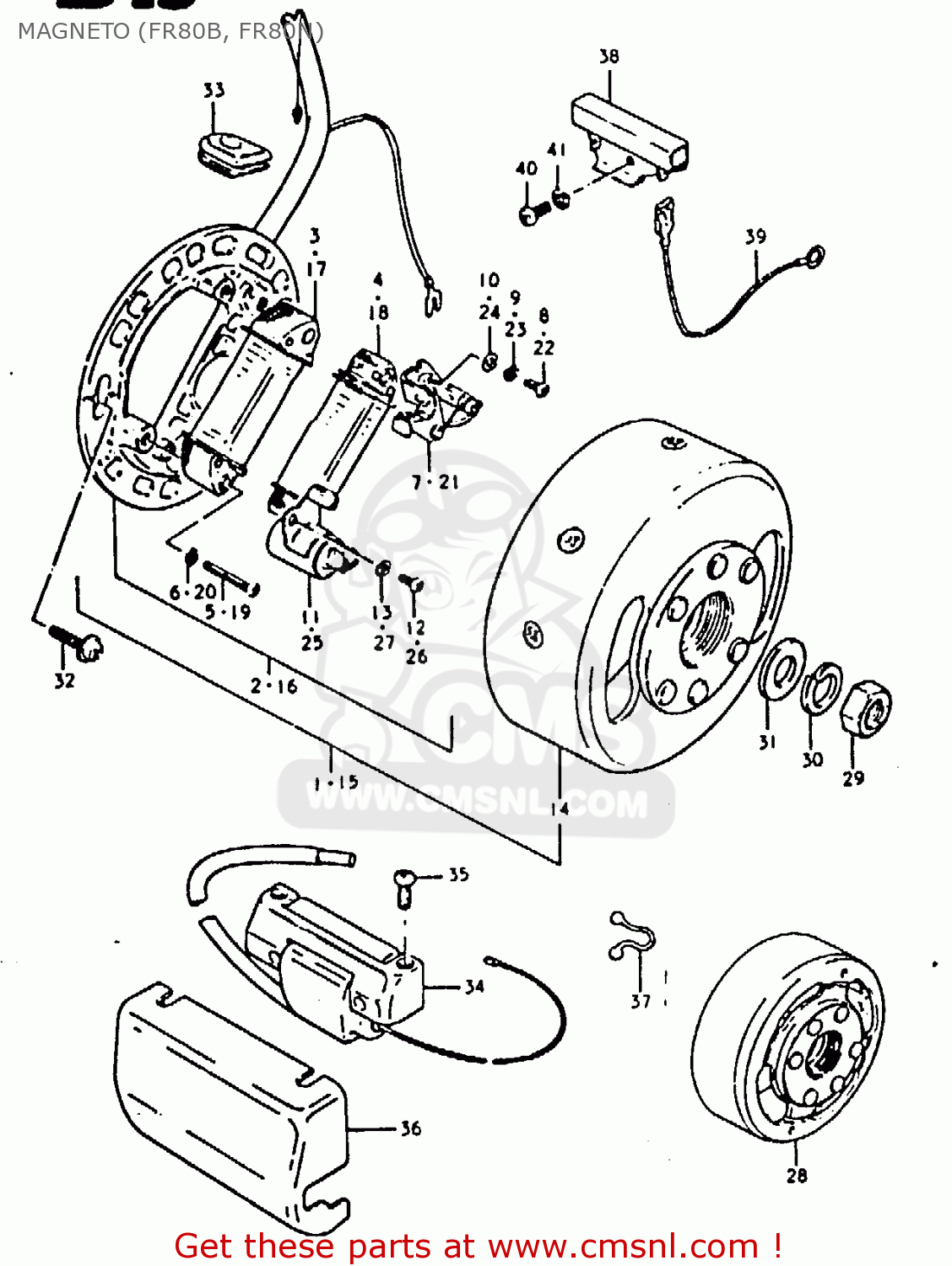 Suzuki FR80 1975 (M) (E01 E02 E06 E10 E12 E13 E24 E32 E43) MAGNETO ...