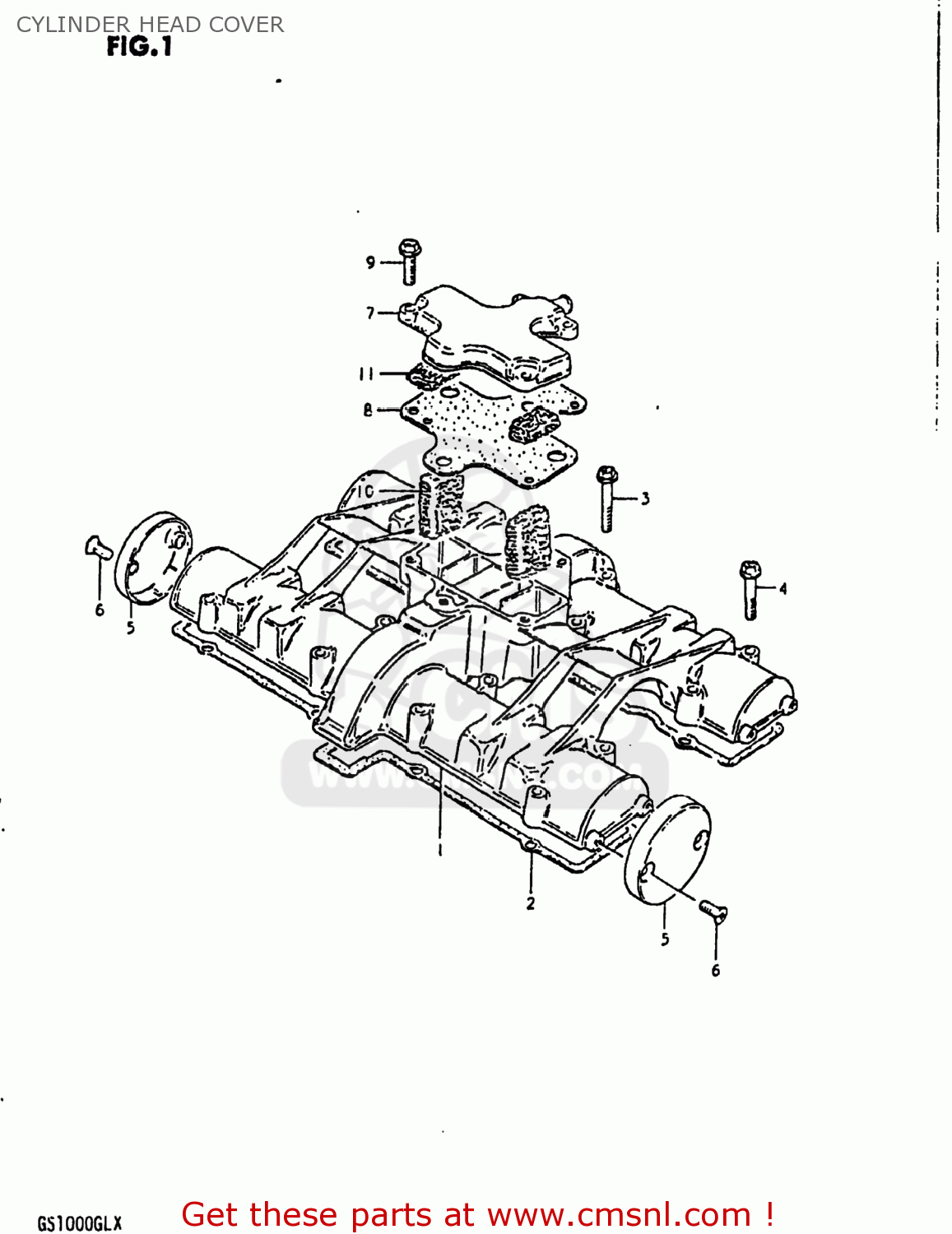 Suzuki GS1000 1981 (X) USA (E03) parts lists and schematics