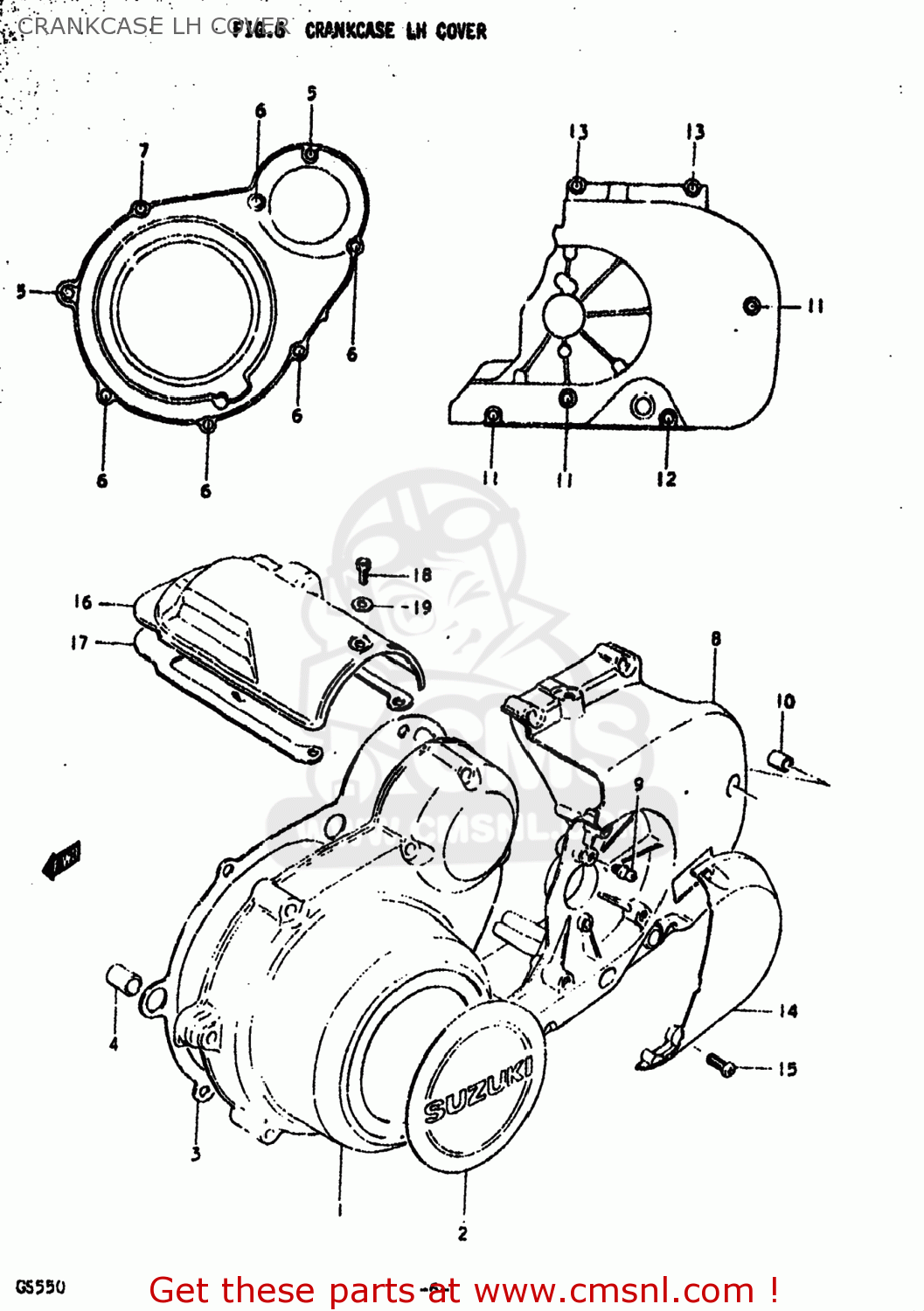 Suzuki Suzuki GS550 1977 (B) USA (E03) parts lists and schematics