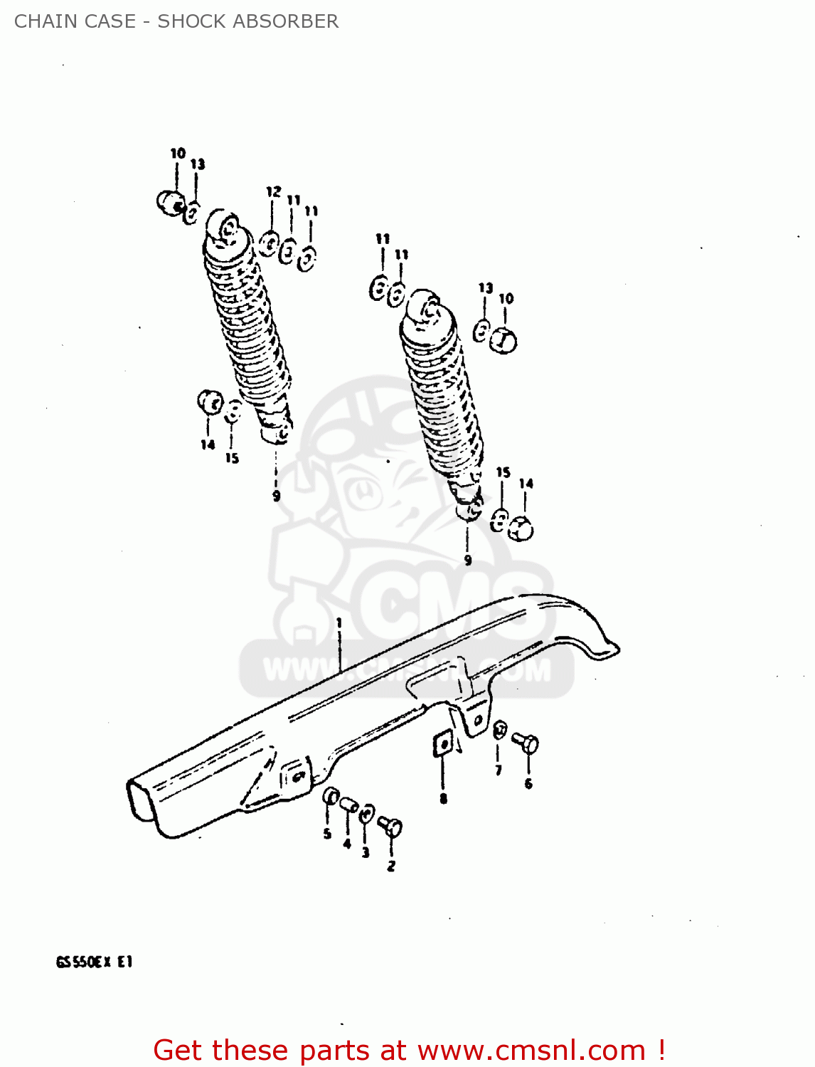 Suzuki GS550 1981 (X) GENERAL EXPORT (E01) parts lists and schematics