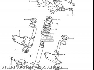 Suzuki GS550EF 1985 (F) USA (E03) parts lists and schematics