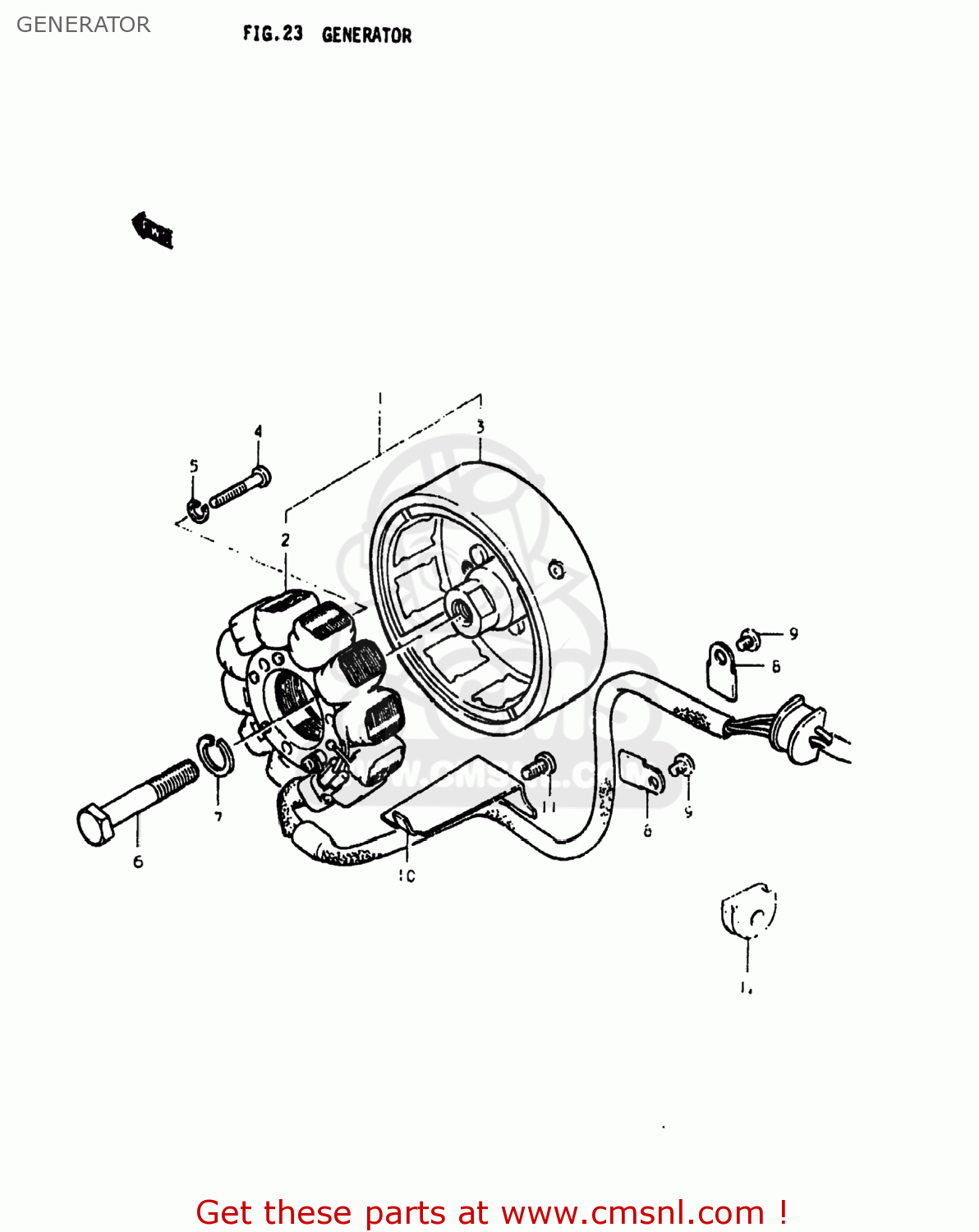 Suzuki GS550L 1979 (N) USA (E03) GENERATOR - buy original GENERATOR ...