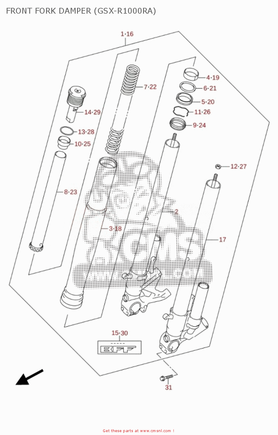 Suzuki GSX-R1000(A)(RA)(RZA) 2020 FRONT FORK DAMPER (GSX-R1000RA) - buy ...