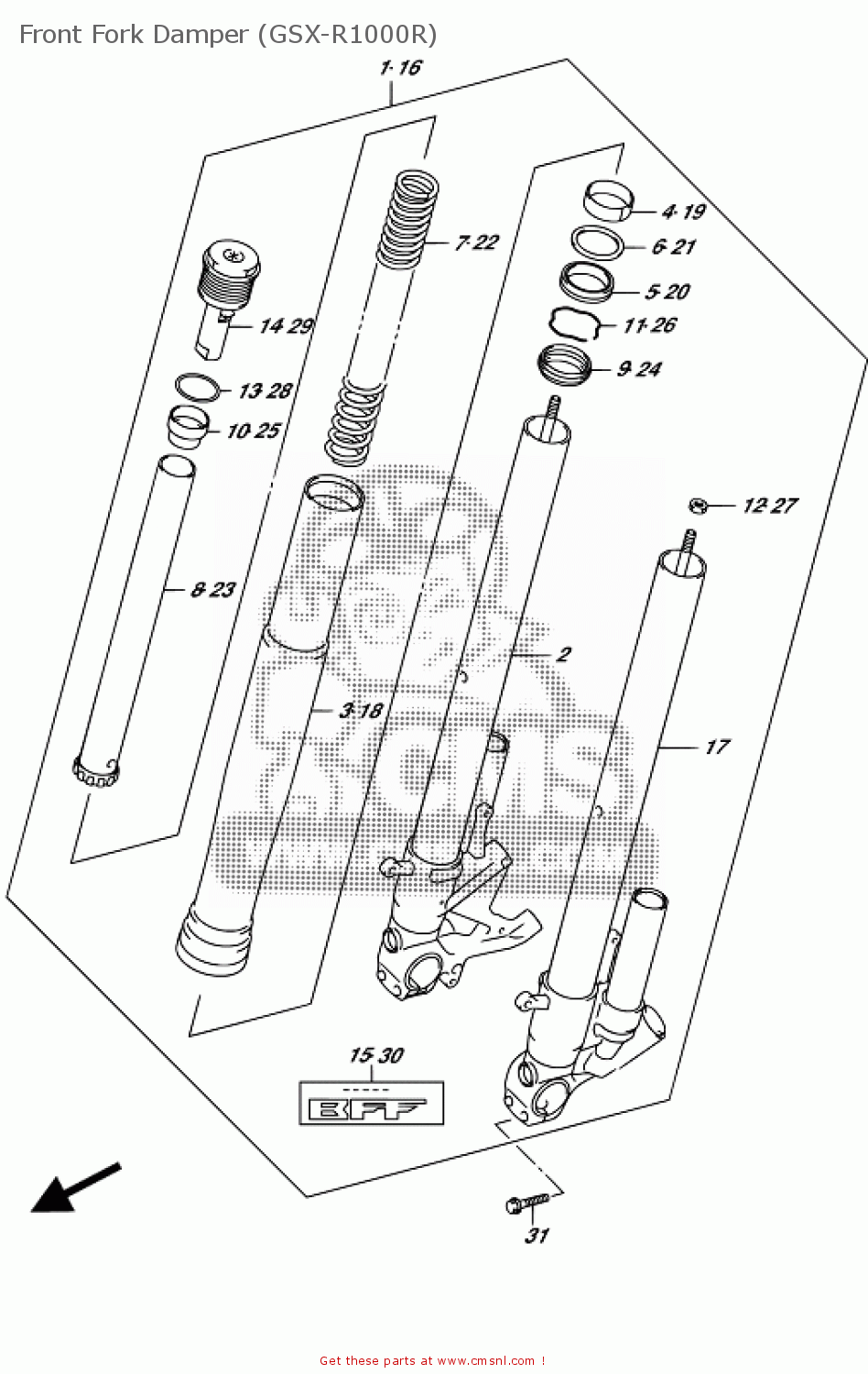 Suzuki GSX-R1000R(Z) 2017 Front Fork Damper (GSX-R1000R) - buy original ...