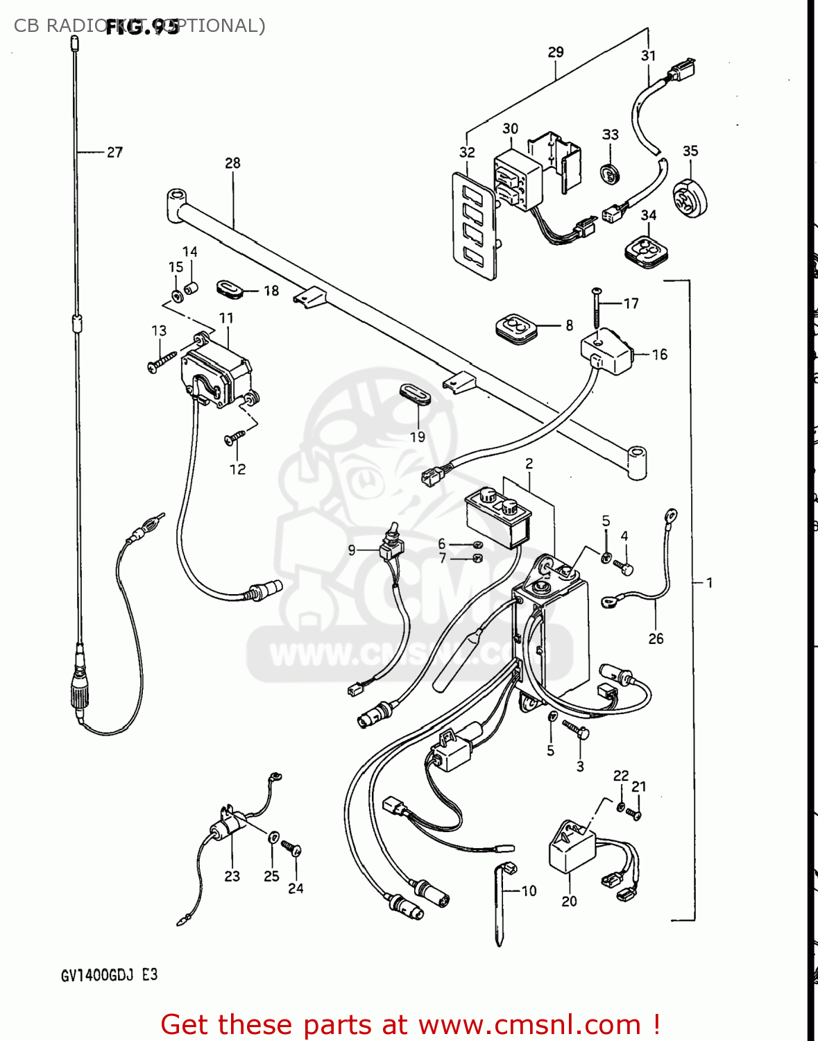 Suzuki GV1400GD CAVALCADE 1986 (G) USA (E03) parts lists and schematics