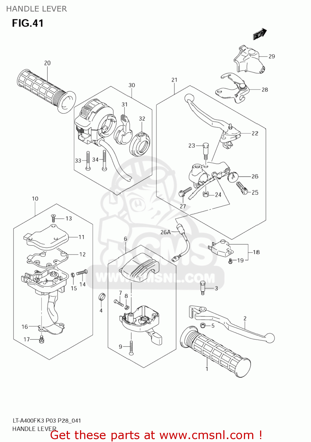 Suzuki LT-A400FC EIGER AUTO 4WD 2006 (K6) USA (E03) LTA400FC LT A400FC ...