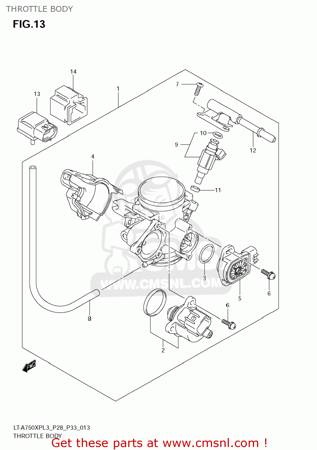 Suzuki LT-A700XPZ KING QUAD 2013 (L3) USA (E03) KINGQUAD KING-QUAD ...