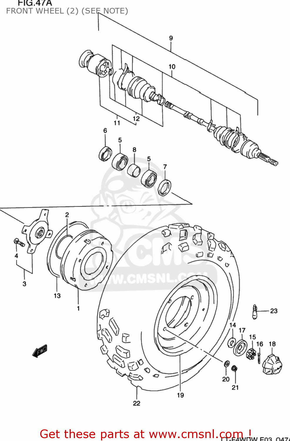 Suzuki LT-F4WD QUAD RUNNER 1997 (V) USA (E03) QUADRUNNER QUAD-RUNNER ...