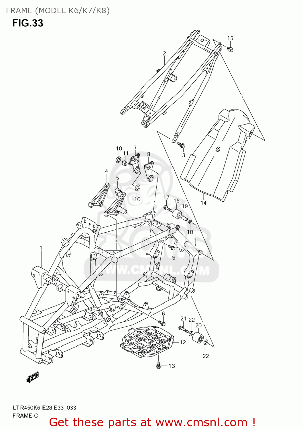 Suzuki LT-R450 QUAD RACER 2009 (K9) USA (E03) QUADRACER QUAD-RACER ...