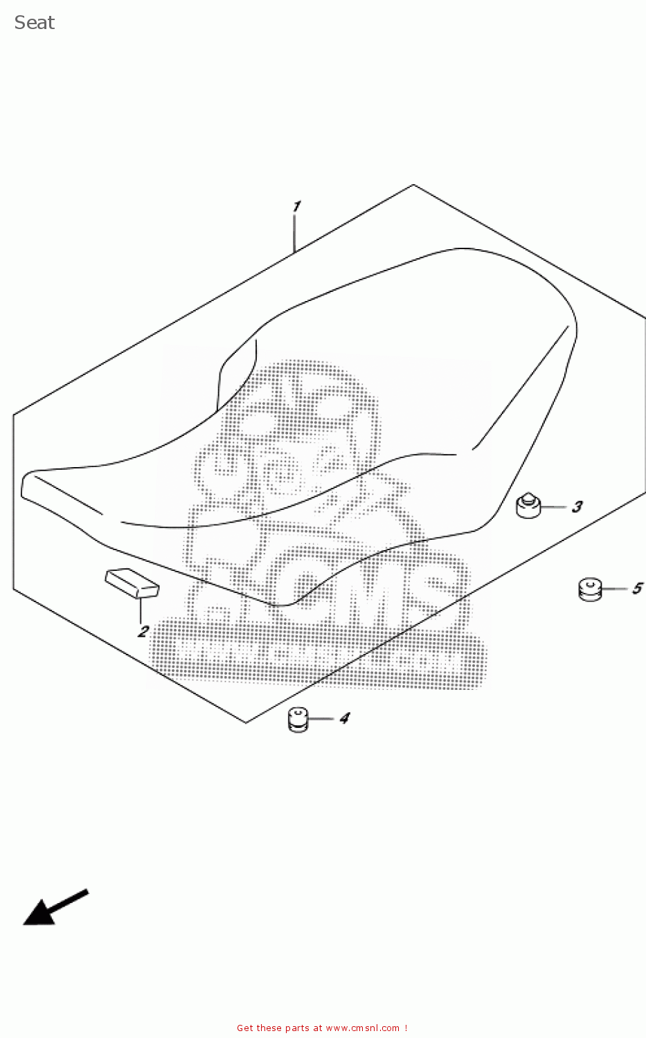 Suzuki LT-Z400 2017 Seat - buy original Seat spares online