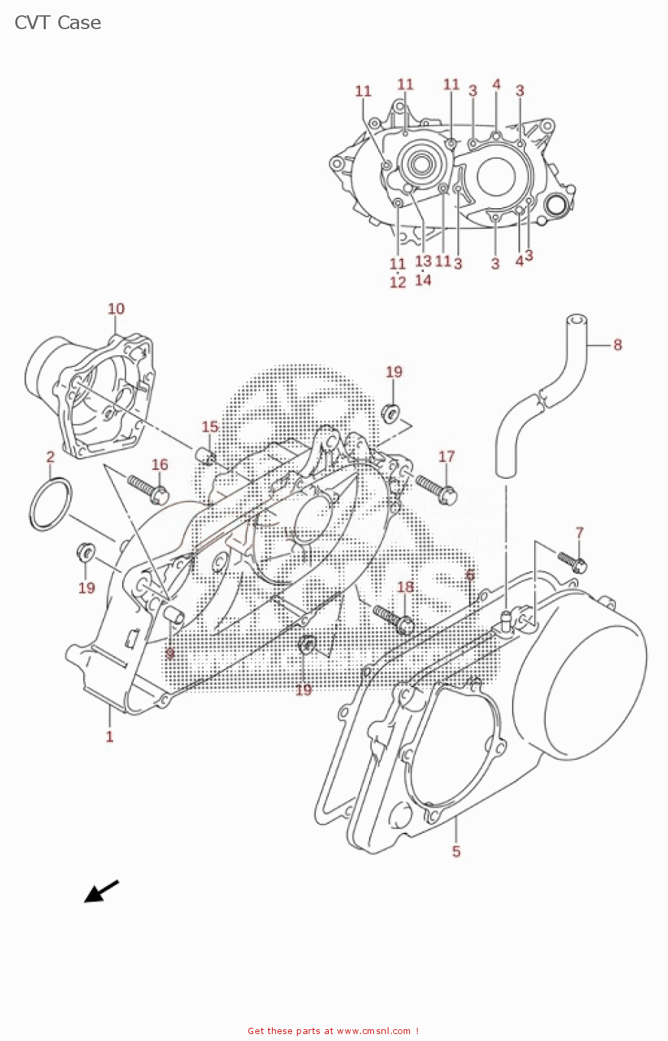 Suzuki LT-Z50 QUADSPORT 2019 CVT Case - buy original CVT Case spares online