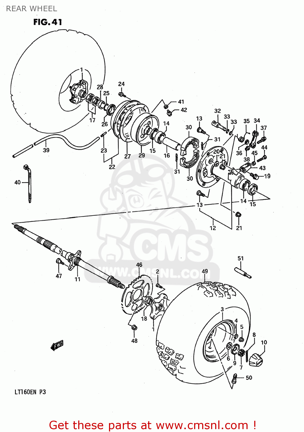 Suzuki LT160E QUAD RUNNER 1989 (K) USA (E03) QUADRUNNER QUAD-RUNNER ...