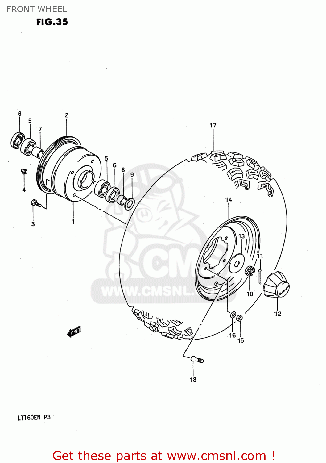 Suzuki LT160E QUAD RUNNER 1992 (N) USA (E03) QUADRUNNER QUAD-RUNNER ...