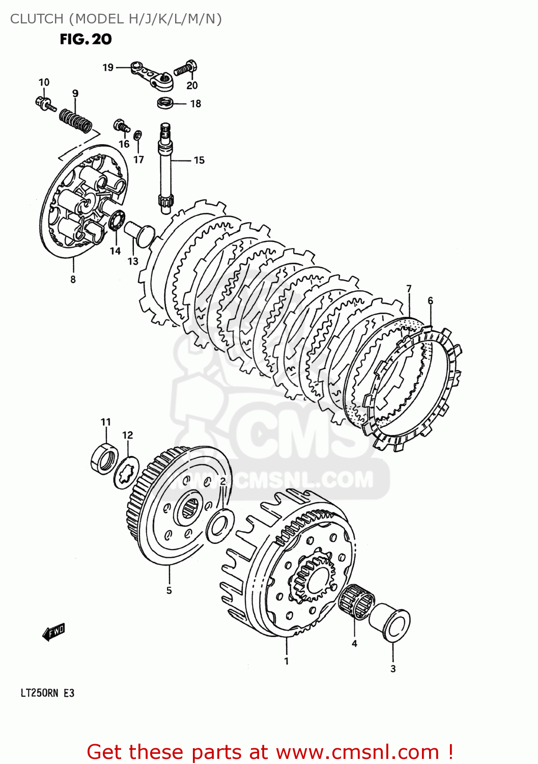 Suzuki LT250R QUAD RACER 1986 (G) USA (E03) QUADRACER QUAD-RACER parts ...